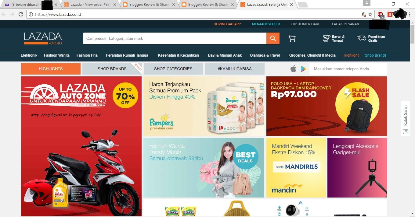 Pengalaman Belanja di lazada ~ Review & Sharing yuuk :')