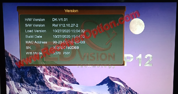 REDVISION P12 HD RECEIVER NEW SOFTWARE 27 OCTOBER 2020 - How To Enter ...
