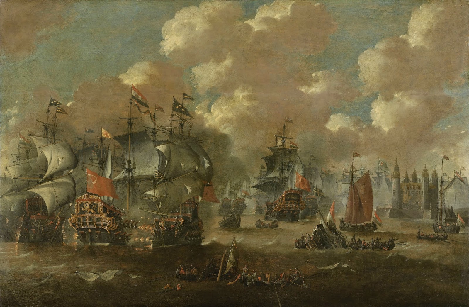 Peter van de Velde: The battle of the Sound, 8 november 1658 (1670-1679)