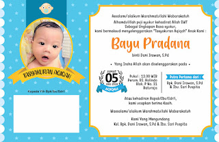 Free 50 Desain Undangan Aqiqah dan Tasyakur Anak CorelDraw CDR ...