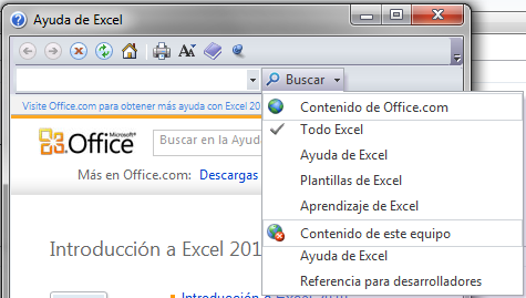 Formas de ayuda en Excel