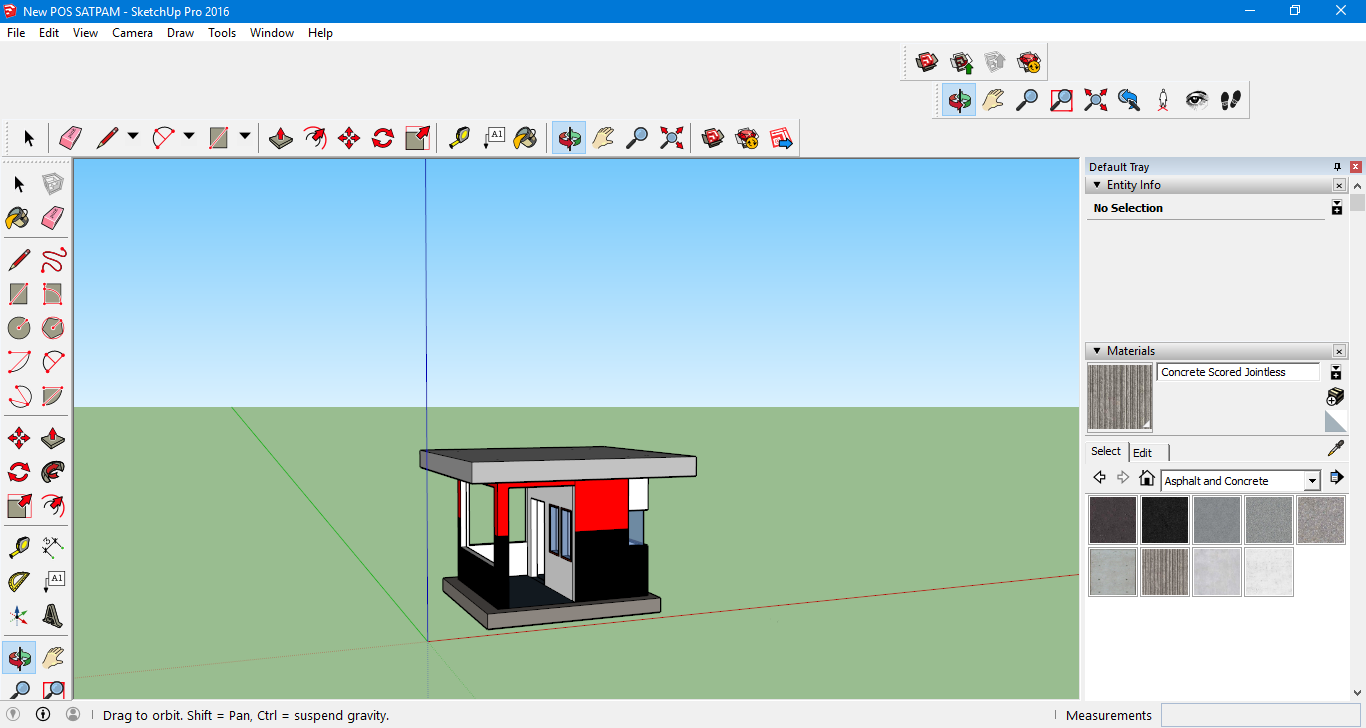 Tutorial Sederhana Membuat Pos Satpam Menggunakan SketchUp ~ Konsultan ...