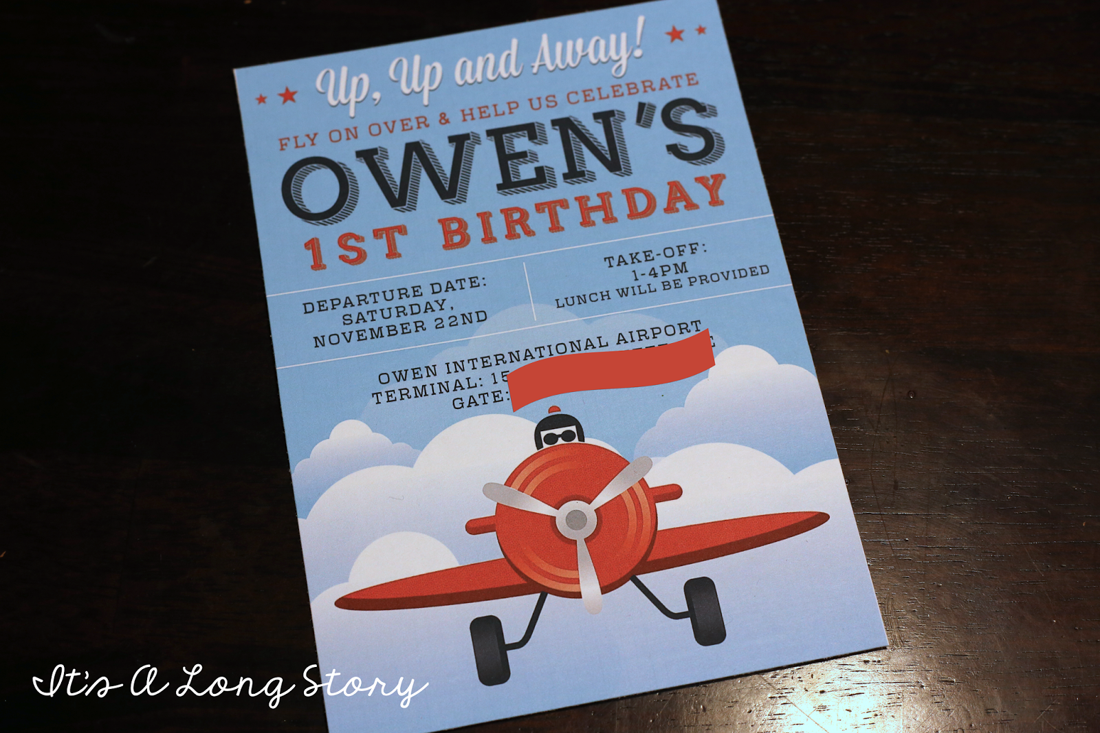 It's a Long Story: Airplane Birthday Party: Owen's Flying 1st!