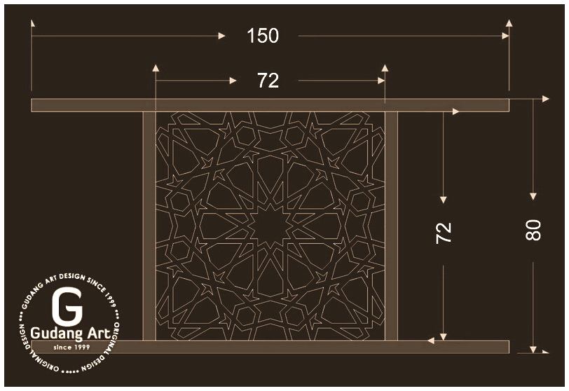 Ornamen Motif Pagar, Railing Masjid Geometri Islam | Gudang Art Design