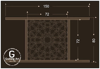 Ornamen Motif Pagar, Railing Masjid Geometri Islam Gudang Art Design
