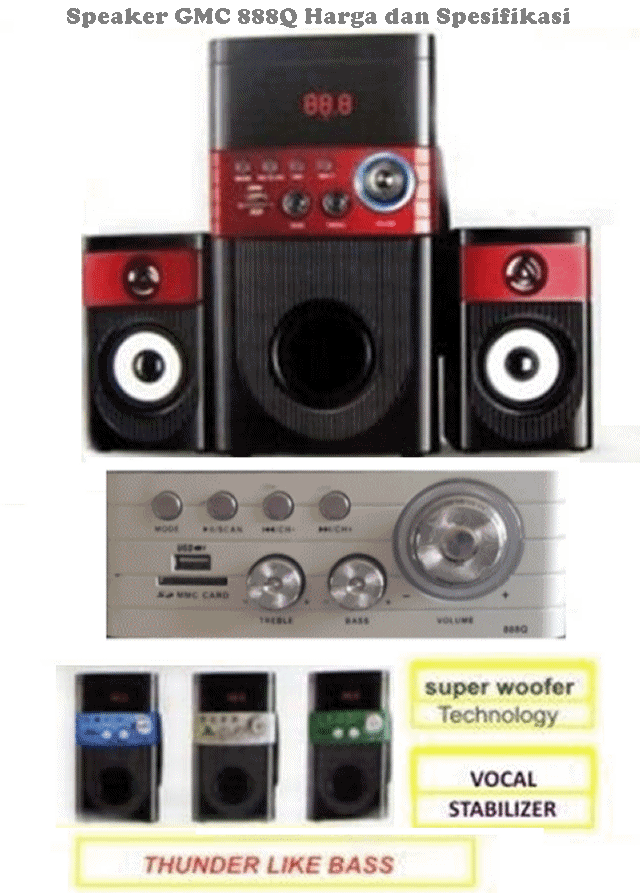 Harga Speaker Aktif GMC 888Q - USB Radio FM Januari 2021 - Peralatan ...