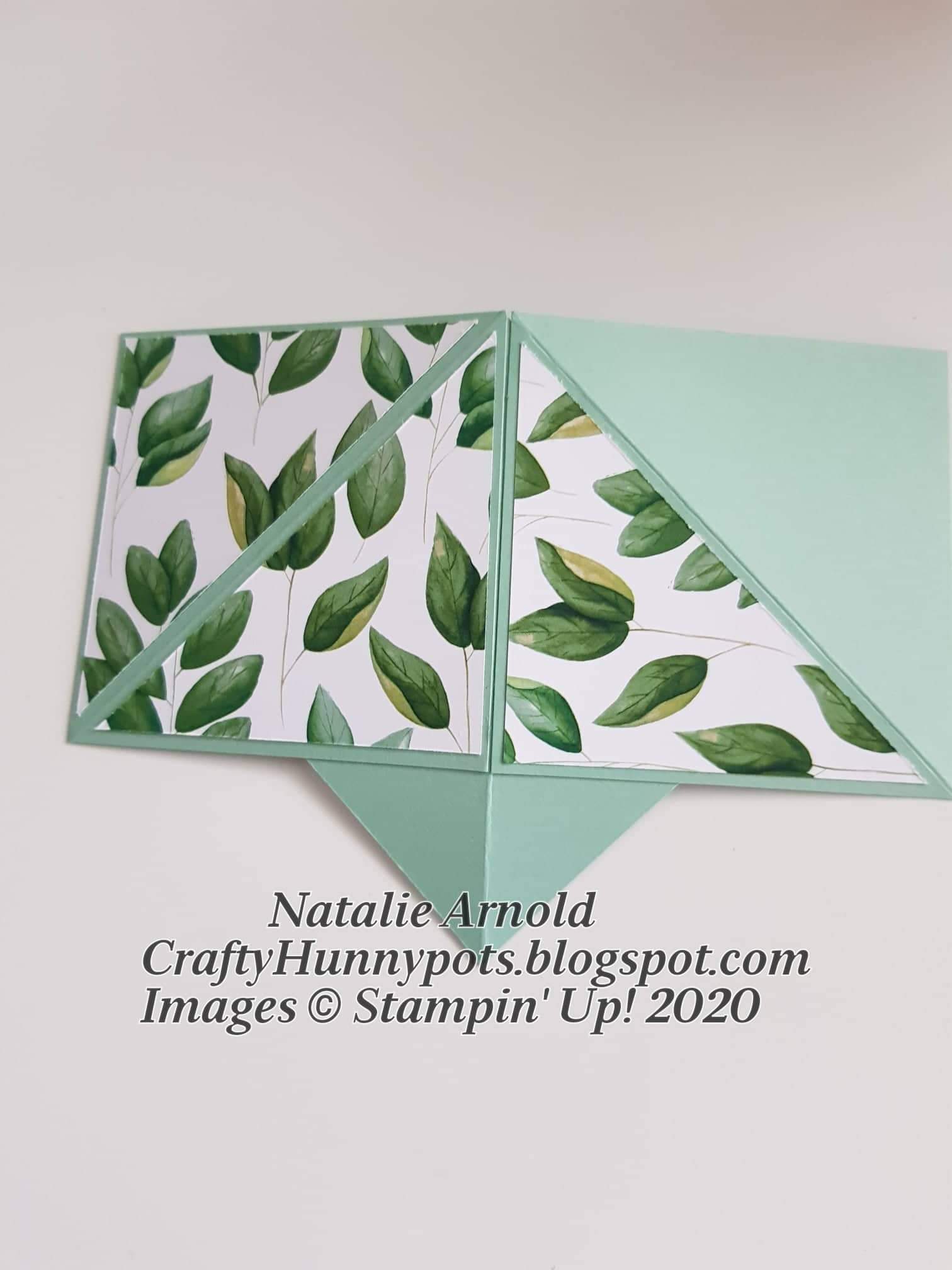 CraftyHunnypots: Hello - Pyramid fold card