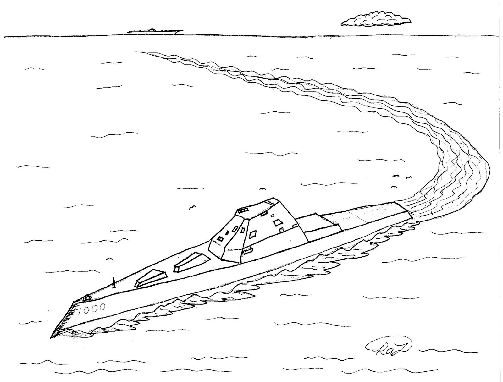 Robin's Great Coloring Pages: History of Destroyers