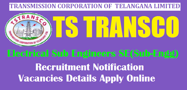 TS TRANSCO Electrical Sub Engineer SE(Sub-Engg) Notification 2018 ...