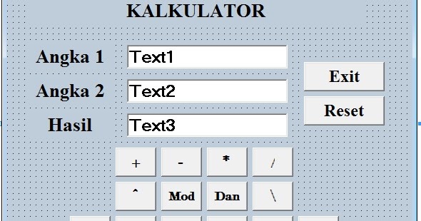 Cara Membuat Aplikasi Kalkulator Sederhana Menggunakan Bahasa Visual Basic