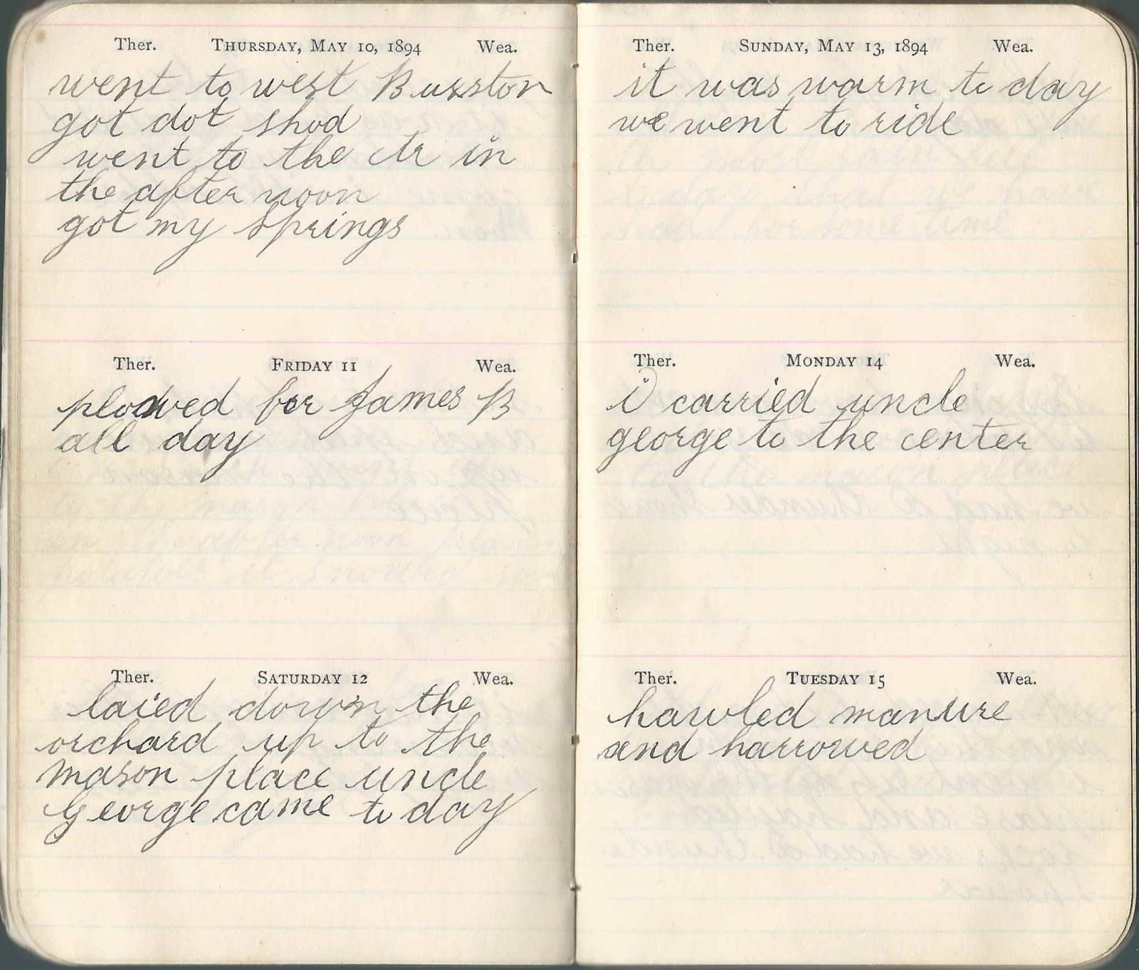 Heirlooms Reunited: May Entries in the 1900 Diary of John Foss ...
