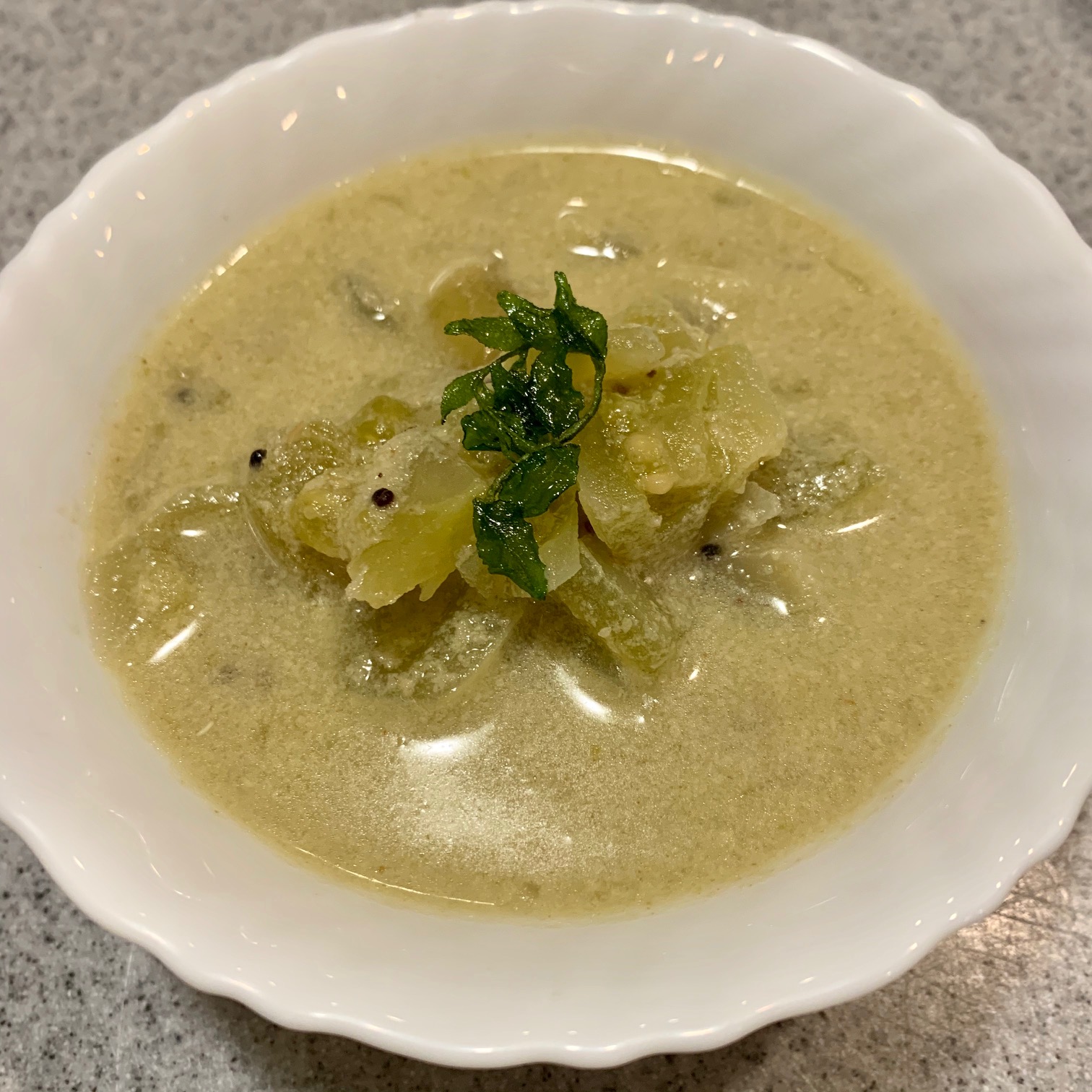 Kashi Delights: Green Tomato Sambar (Curry)