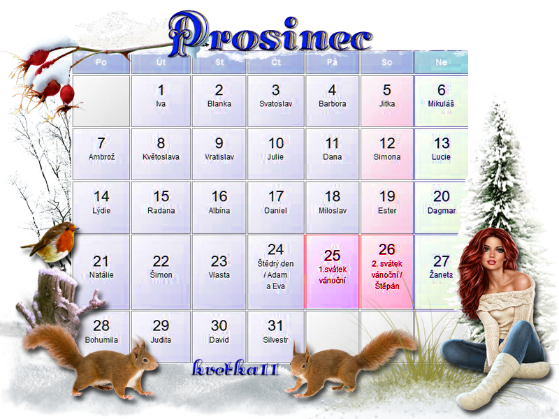 kvetka11: Kalendář PROSINEC