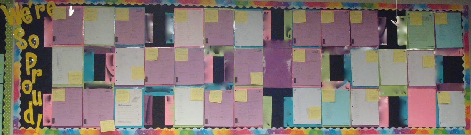 A Place to Thrive: Posting Student Work - We're So Proud Board