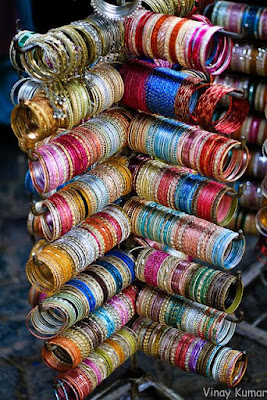stylish bangles stand full of glass bangles for girls - Sari Info