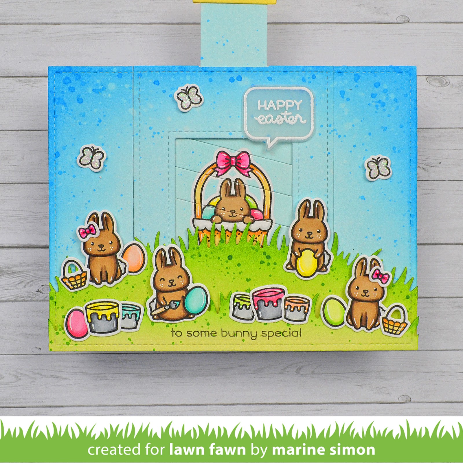 Blue Marine Craft: Lawn Fawn - Easter Bunnies Magic Picture Changer Card