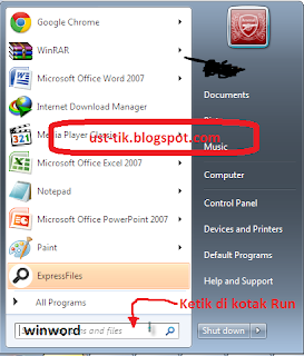 Ustadz TIK: Cara Membuka Aplikasi Microsoft Word 2007