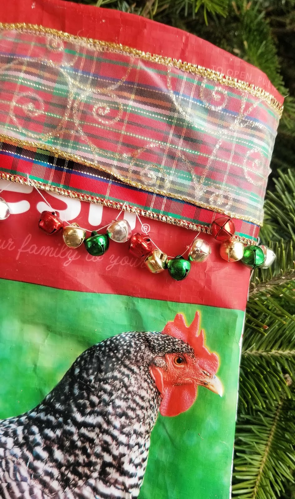 Chicken Feed Bag Christmas Stockings - Fresh Eggs Daily® with Lisa Steele