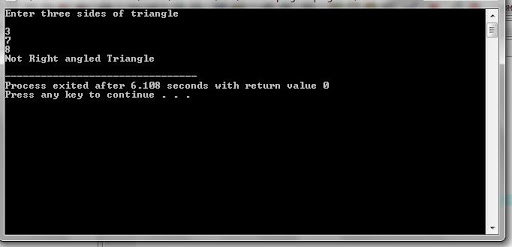 Right Angle Triangle program in C++