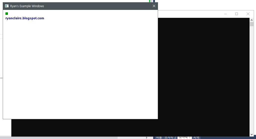 win32 콘솔 app에서 간단하게 window 창 만들기