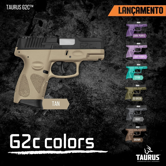 LRCA: Taurus Armas lança no Brasil a versão Colors da Pistola G2c