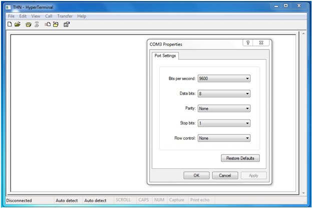 Network4em Configuration Of Hyper Terminal