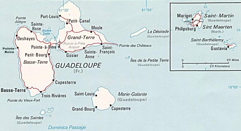 GUADALUPE - MAPAS GEOGRÁFICOS DE GUADALUPE