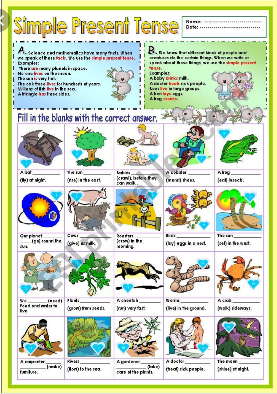 SIMPLE PRESENT TENSE