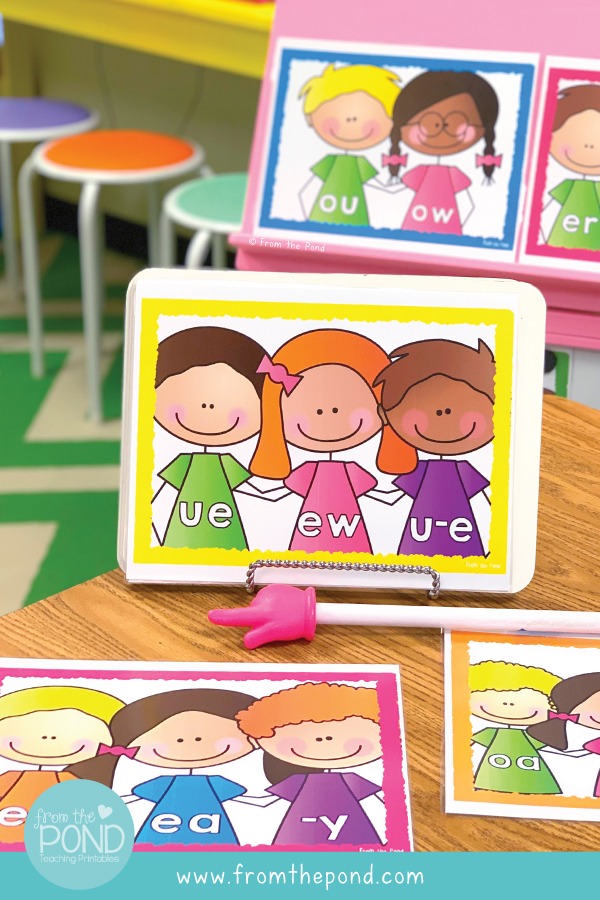 Vowel Team Activities + Posters | From the Pond