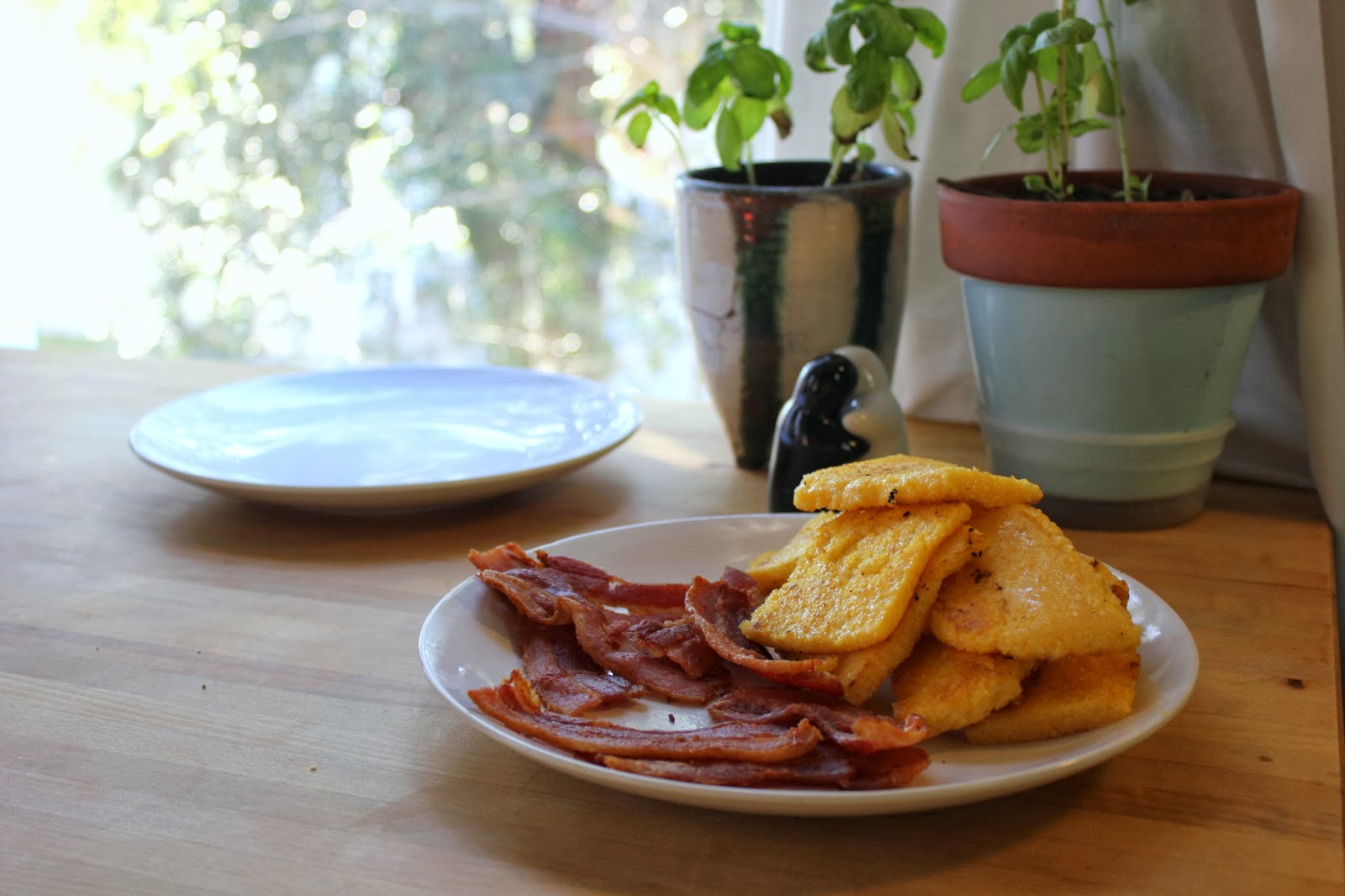 Weekend-Style: Fried Polenta and Poached Eggs - Wooden Spoon Baking