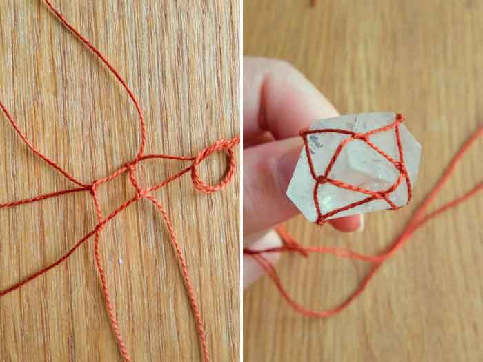 Tutorial Colgante macrame sencillo ~ Joyas Hechicera