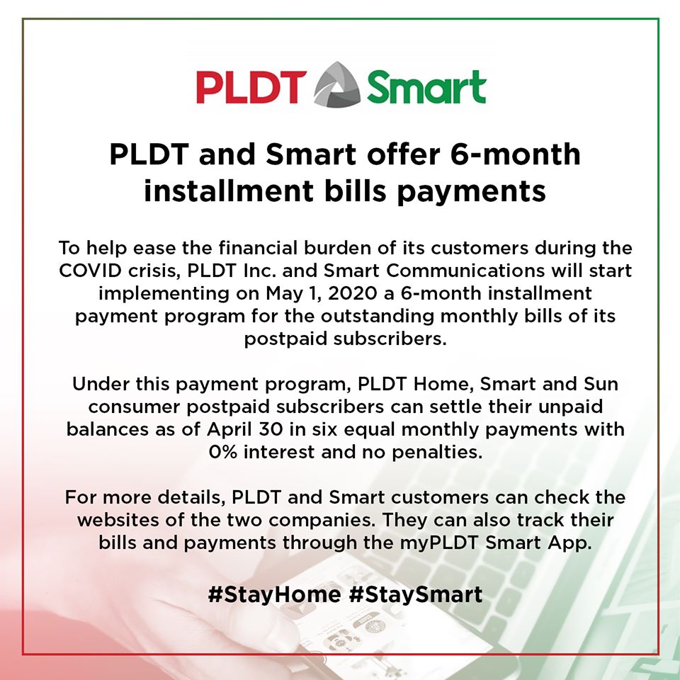 PLDT and SMART Offer 6 Month Installment Bills Payment - USAPANGPERA.PH PLDT and SMART Offer 6 Month Installment Bills Payment - USAPANGPERA.PH