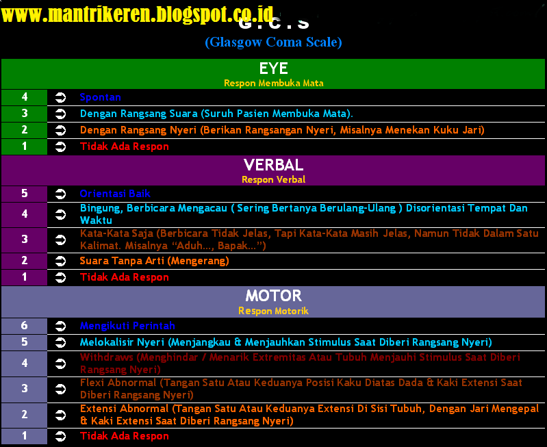 Cara Mengetahui Tingkat Kesadaran Pasien Dengan GLASGOW COMA SCALA (GCS ...