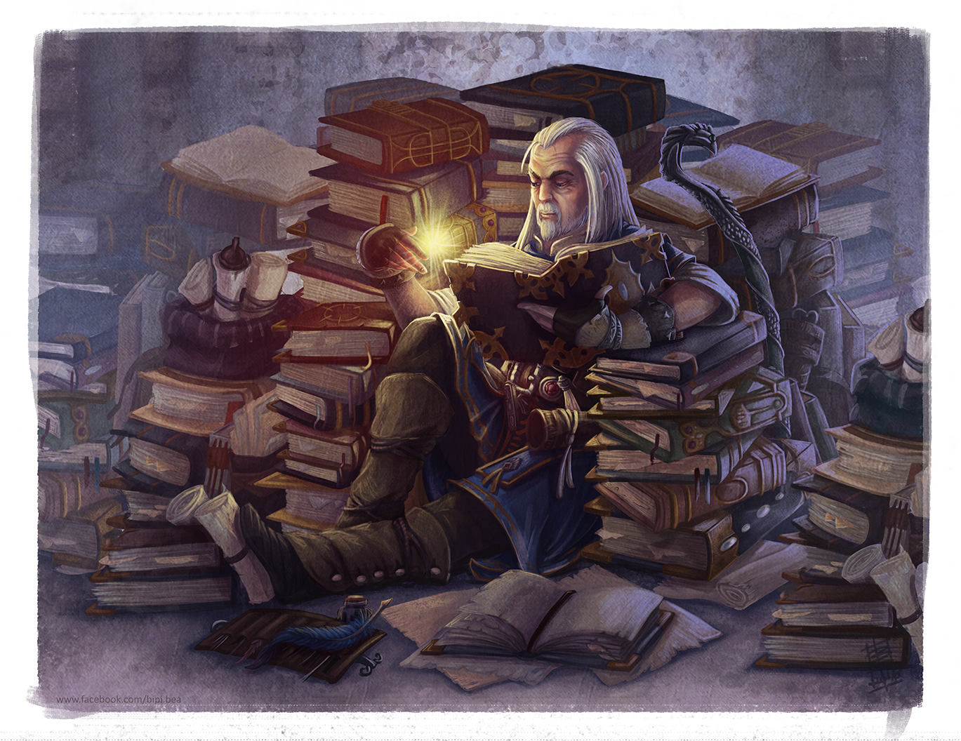 Bea's Sketchbook: Tons of Knowledge - Ezren from Pathfinder