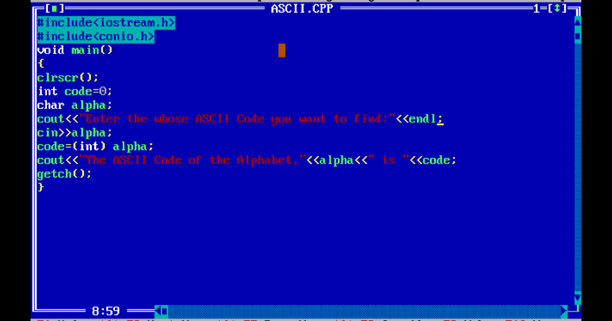 C++ Program: C++ - Alphabet to ASCII Code