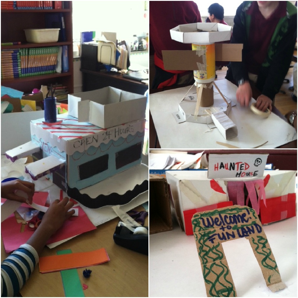 .: 7th Grade- Recycled Items into Architecture!