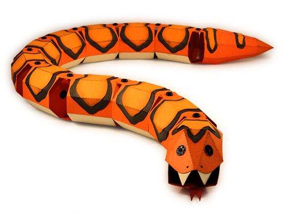 Needles 'n' Knowledge: Snake 3D Segmented Form