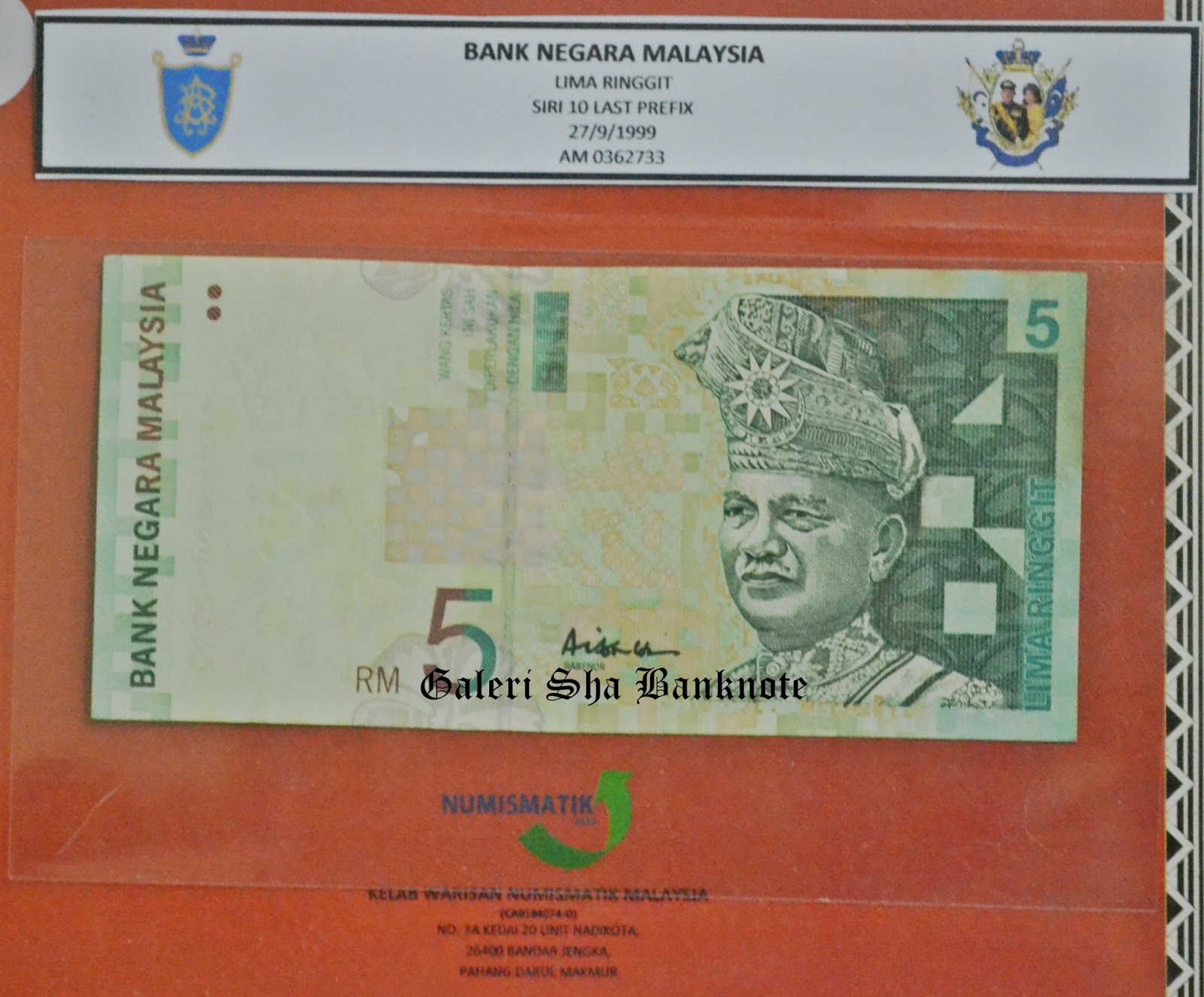 Galeri Sha Banknote: WANG KERTAS 5 RINGGIT