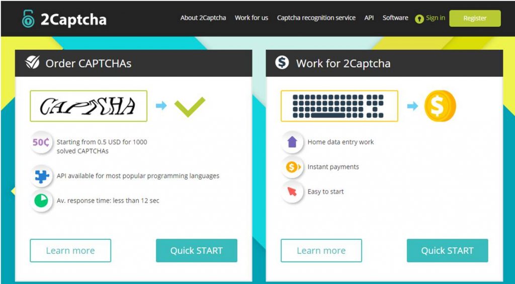 Earn Money online by Solving Captcha | 2captcha.com