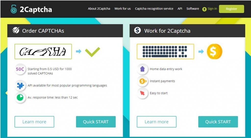 Earn Money online by Solving Captcha | 2captcha.com