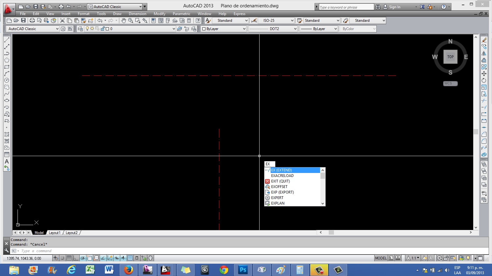 Aplicando el Comando Extend En AutoCad - DominarCad