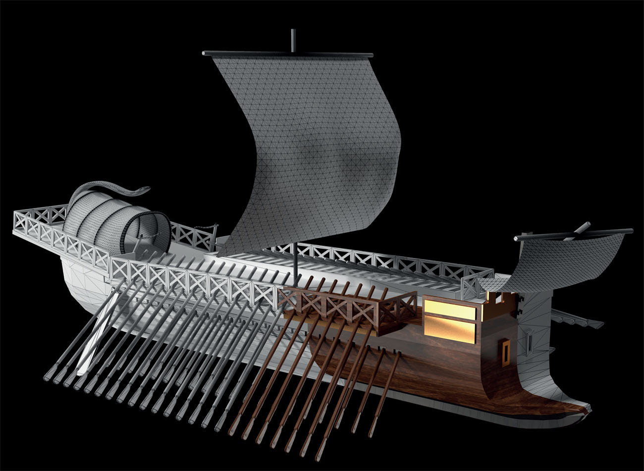 ASSONET: MODELLO RICOSTRUTTIVO DELLA SEZIONE PRODIERA DI UNA LIBURNA ...