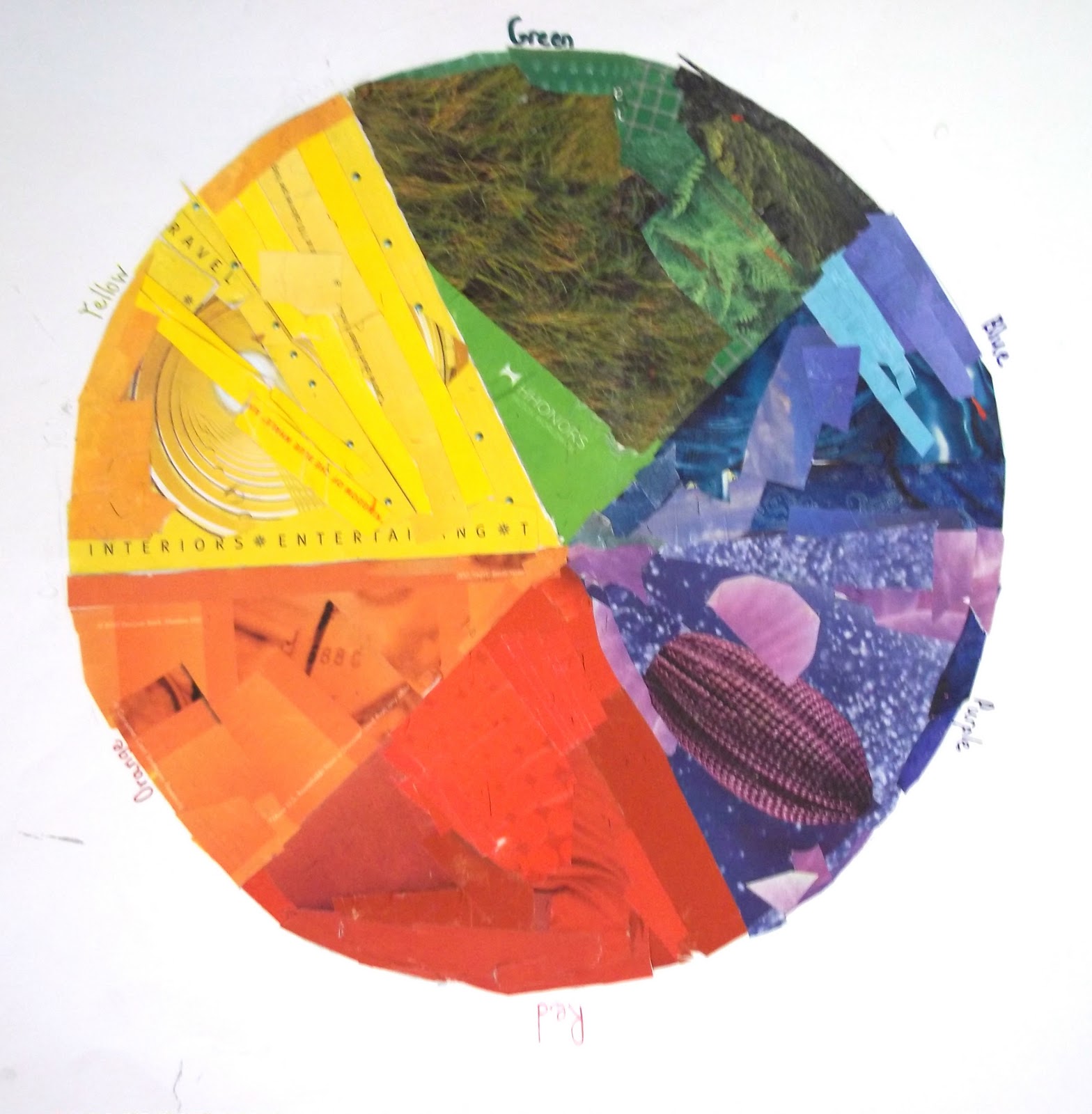 Monument Valley Regional Middle School Art Class: Color Wheel Collages ...
