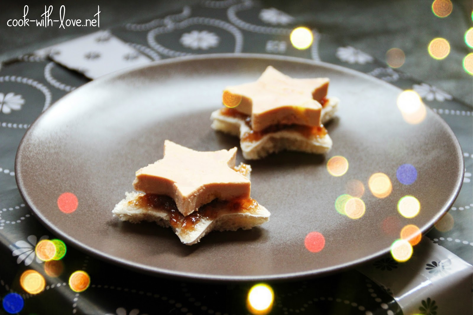 MENU DE NOEL : TOAST ETOILE PAIN DE MIE, CHUTNEY DE FIGUES ET FOIE GRAS ...