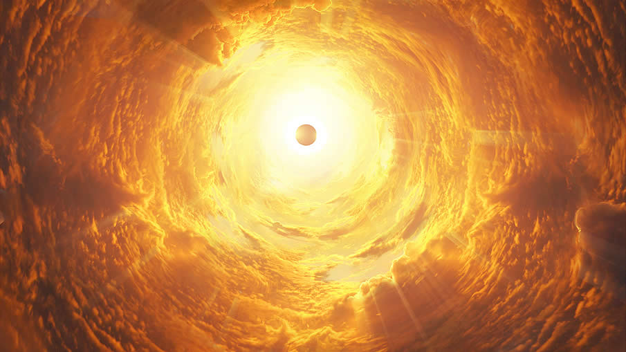 Ciberestética: Astro luminoso en imagen