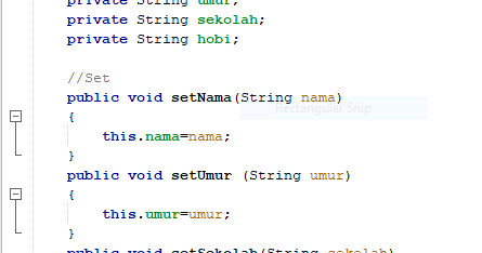 CONTOH PROGRAM CLASS POJO DI NETBEANS