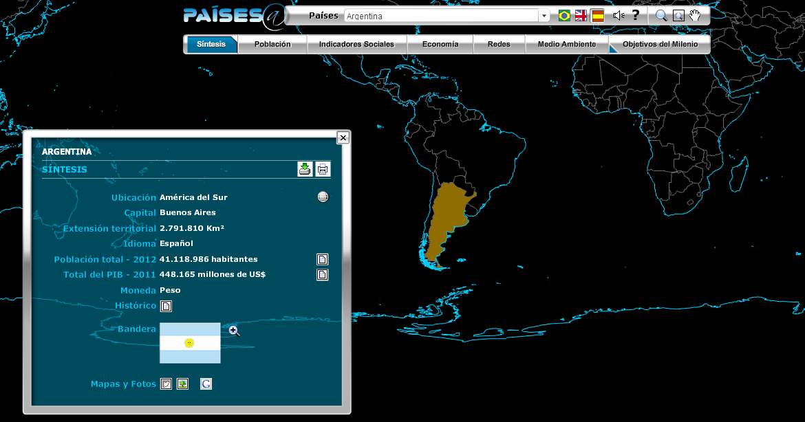 Atlas mundial interactivo. ~ EduTIC