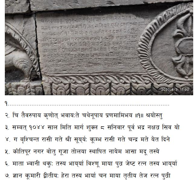 Scripts carved in stone - most important part of an archaeological object