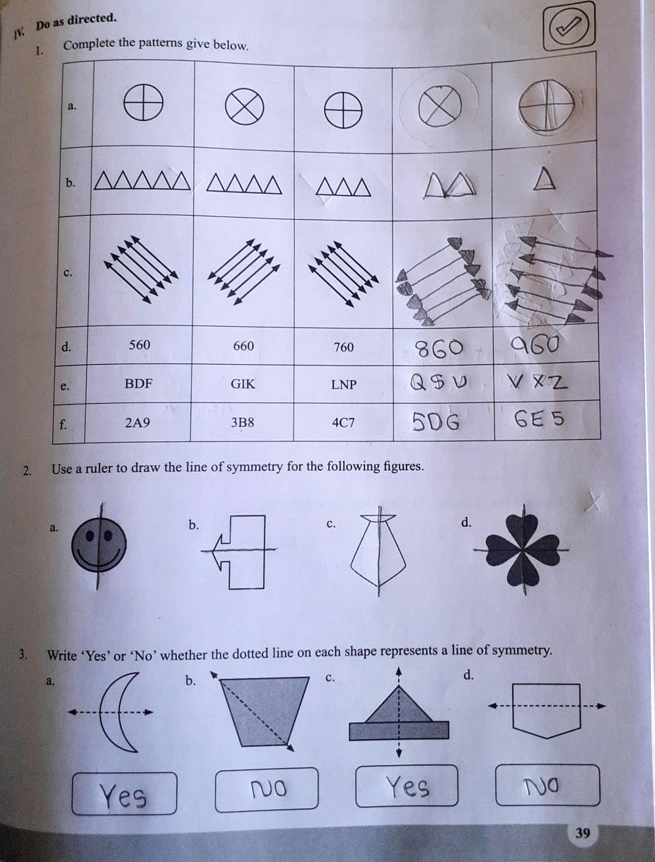 PIS BARODA STD-4: Math, Patterns and Symmetry