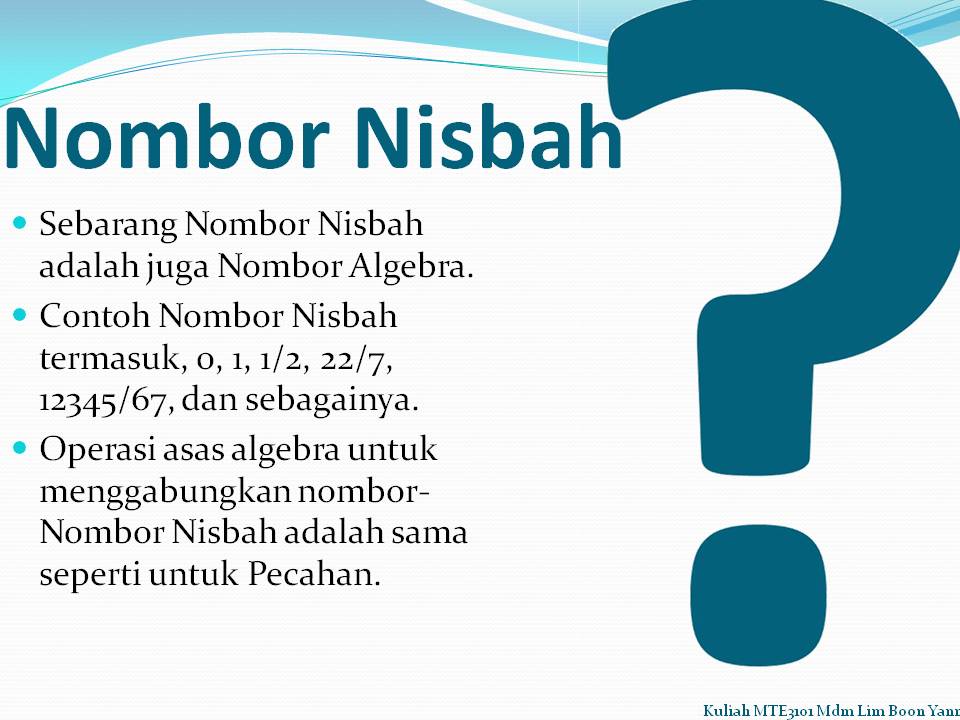 MTE3101: Minggu 12: Nombor Nisbah